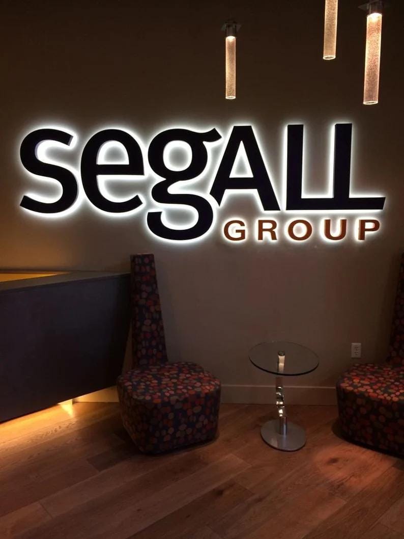 Illuminated Business Signage Reception Office Lobby Led Sign Custom 3D ...