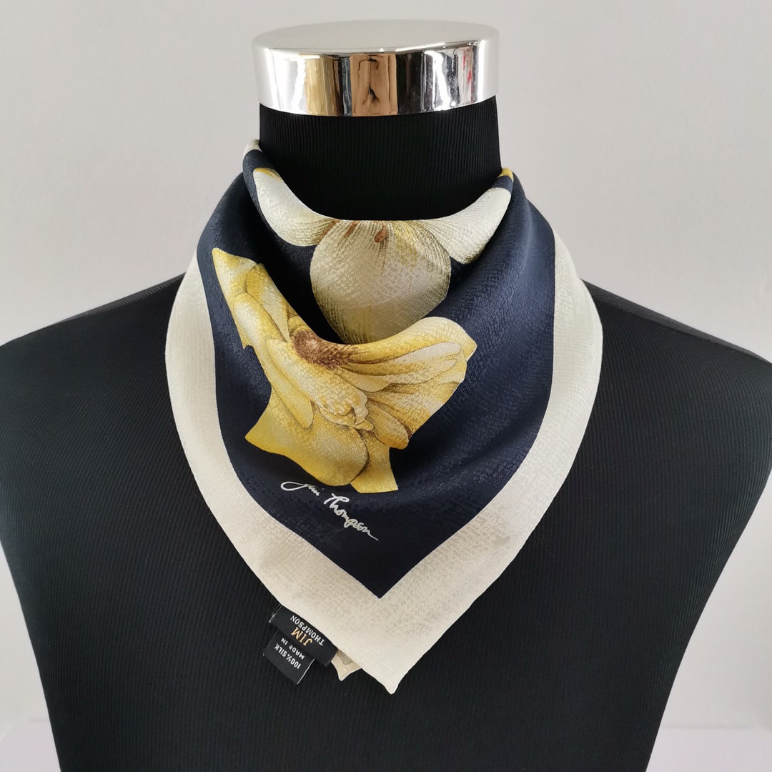 Vintage Jim Thompson Scarf Vintage Jim Thompson Silk Scarf - Etsy