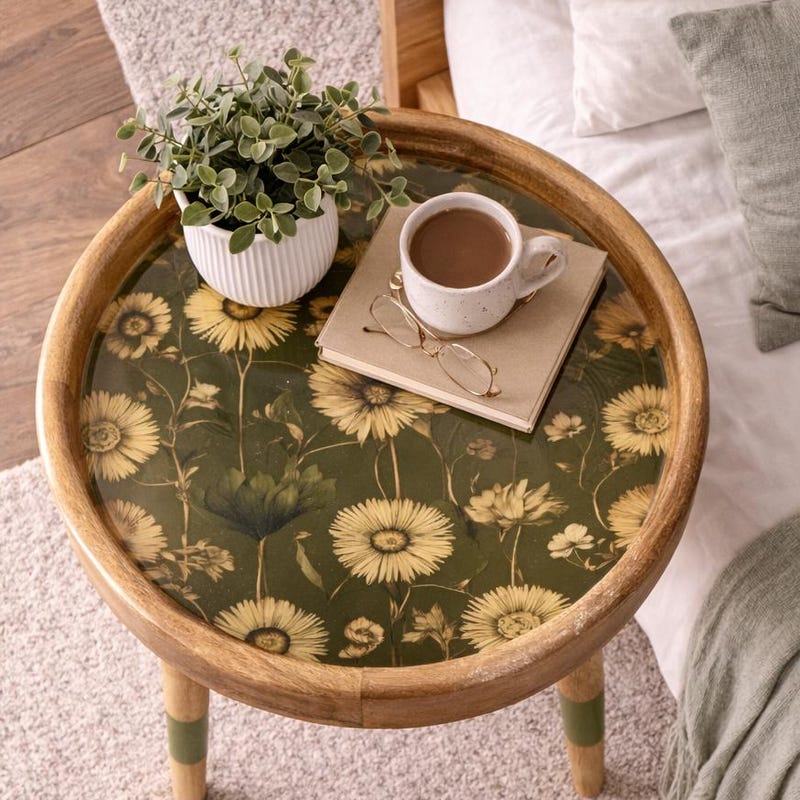 Sunflower End Table - Etsy