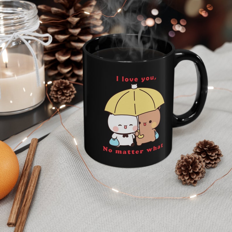 Cute Bubu and Dudu Coffee Mug, I Love You No Matter What Mug, Bear ...
