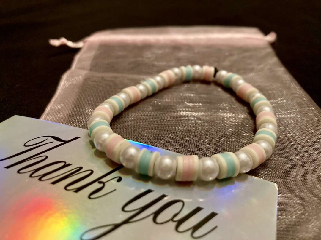 Baby Gender Reveal Inspired Clay Bead Bracelets - Etsy