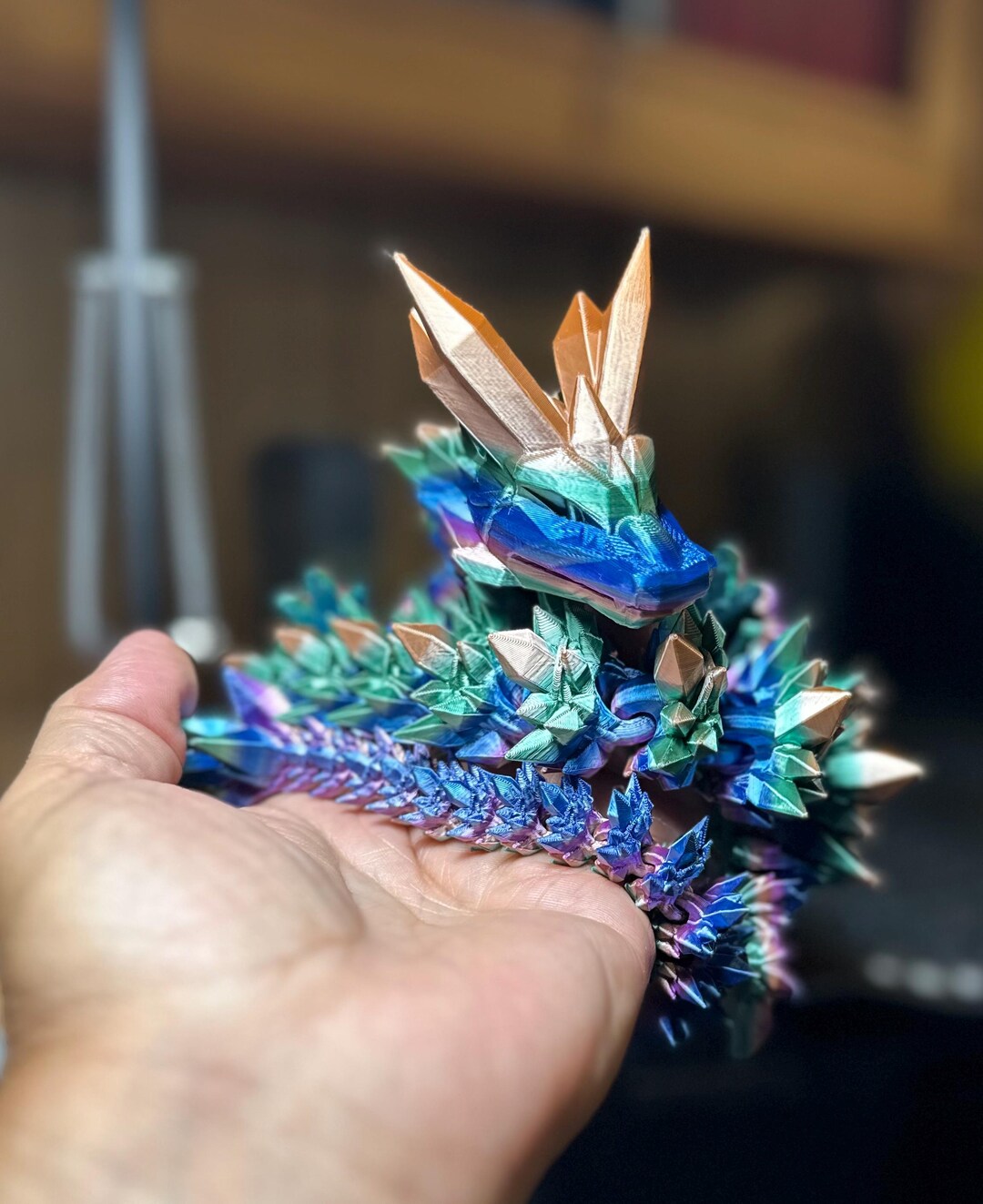 Dragon 3D Printed Made in Canada Fidget Toy Color Plain Rainbow ...