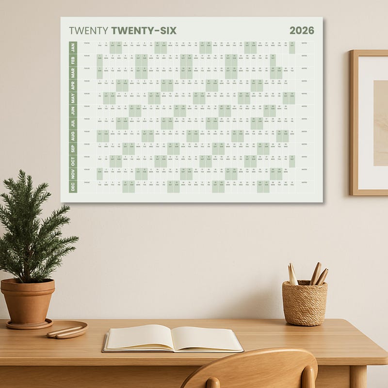 A0 Wall 2026 Calendar - Etsy