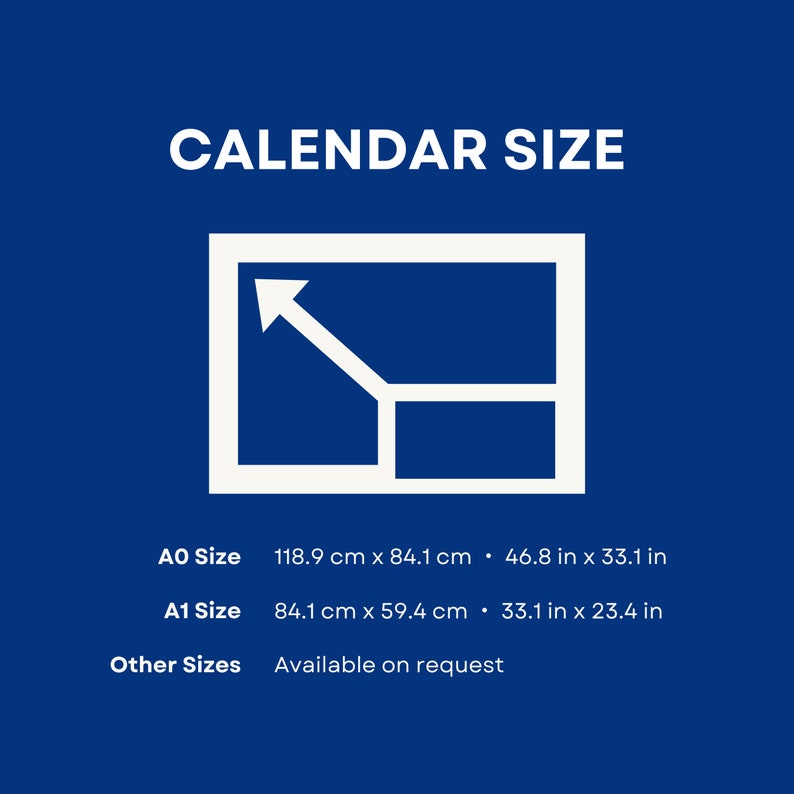 2026 Coastal Blue Printable Wall Calendar (modern Minimalist Large Year ...