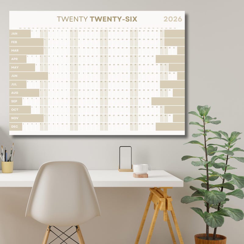 One Big Calendar 2026 - Etsy