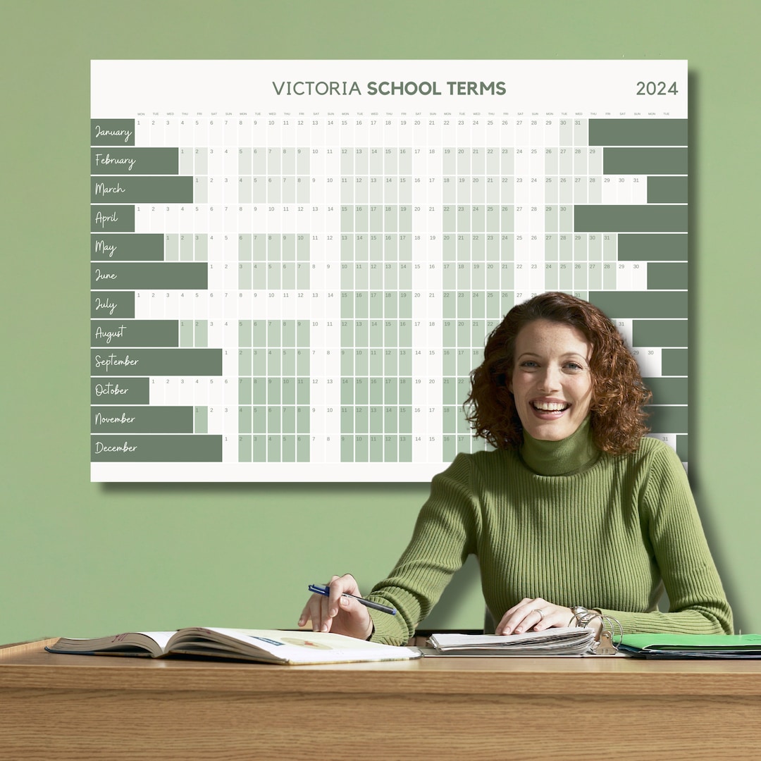 2024 Victoria School Terms Calendar melbourne Teacher's - Etsy