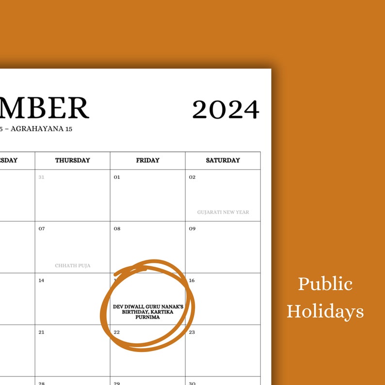 2024 Indian National Calendar sanskrit Months, Public Holidays ...