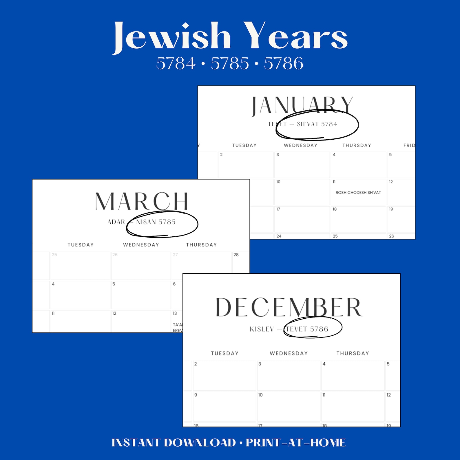 2025 Hebrew Calendar 5784 5785 5786 (jewish Dates & Israelite Holidays ...