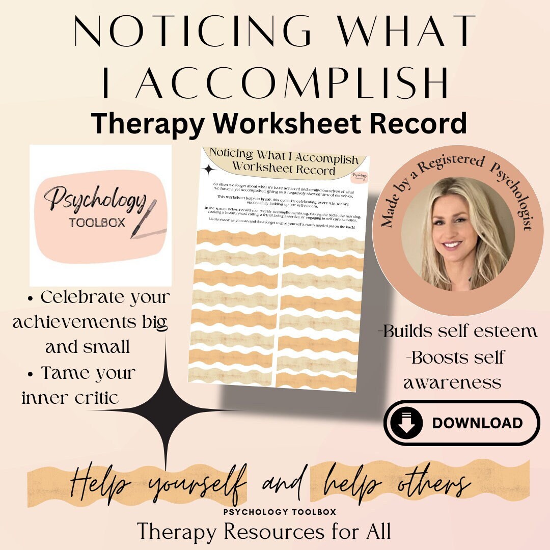 Noticing What I Accomplish Achievement Record Self Awareness Self ...