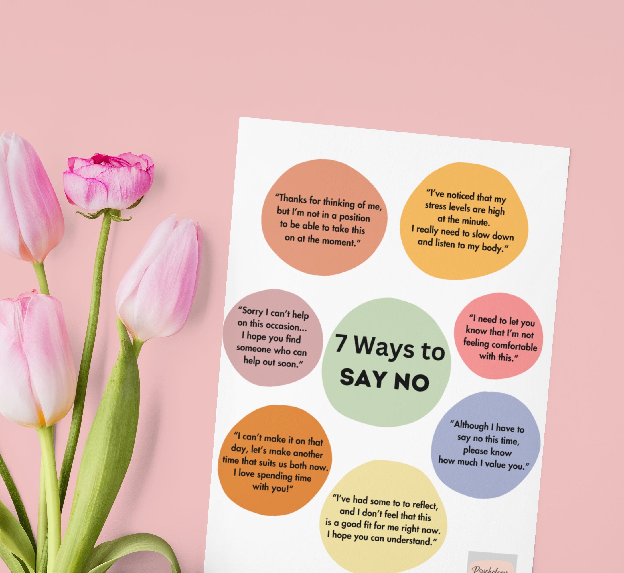 7 Ways to Say No Worksheet | People Pleasing Worksheet | Assertive ...