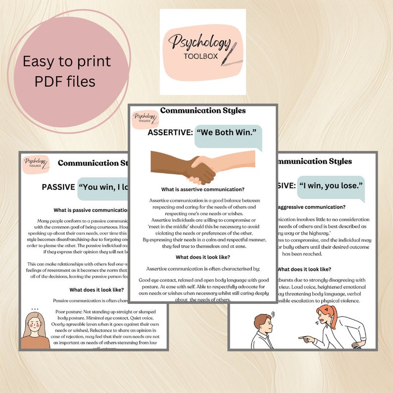 Assertiveness Bundle | Boundary Setting | Communication Styles | - Etsy