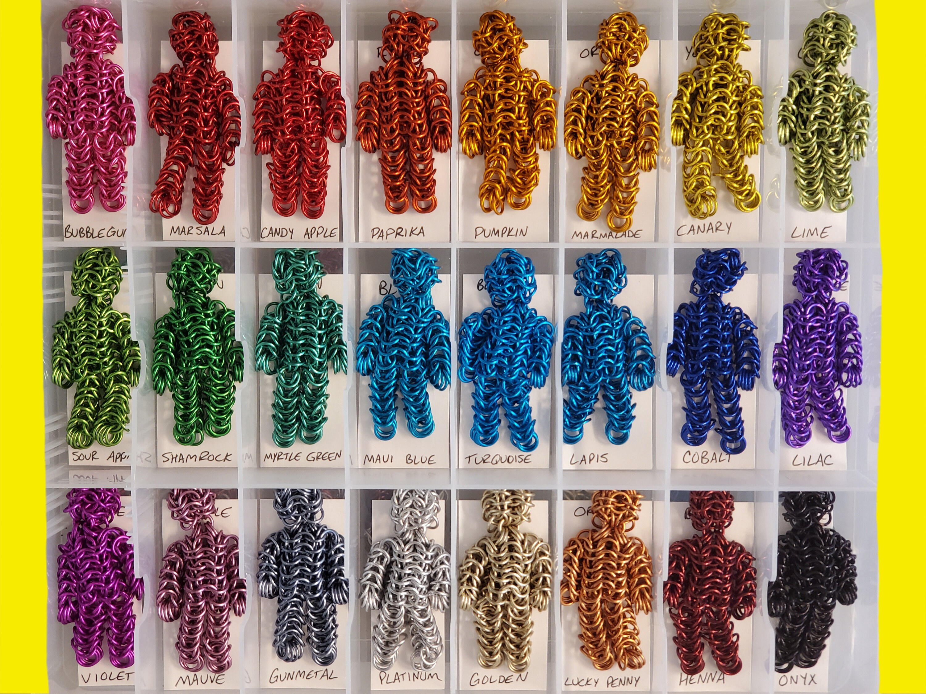 Wobbles Cobalt Blue Aluminum Chainmail Fidget Toy Metal Keychain ...