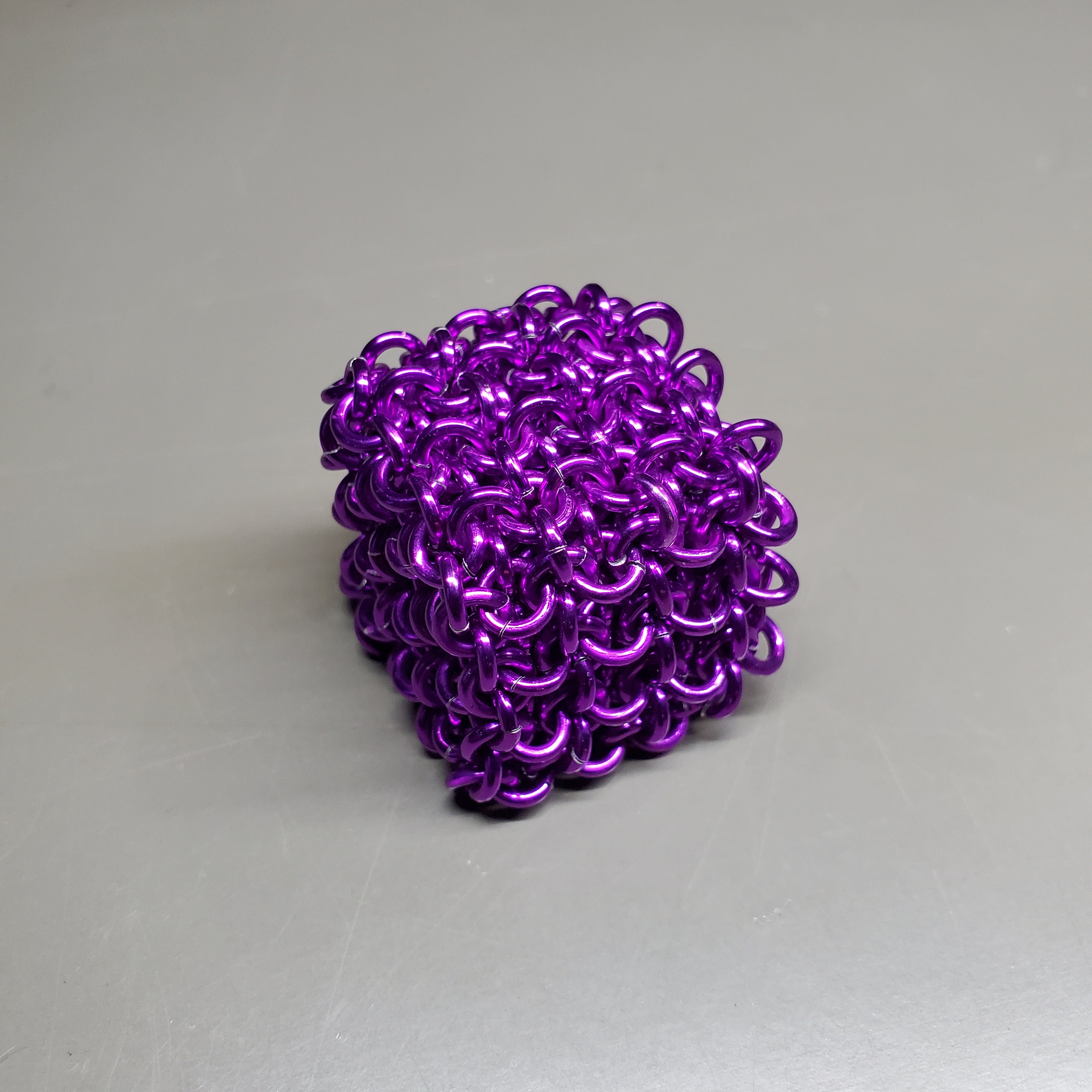 Jelly Cube Electric Violet Purple Aluminum Chainmail Fidget Square ...