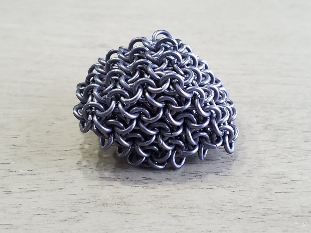 Jelly Cube Stormy Gray Aluminum Chainmail Fidget Square Metal Ornament ...