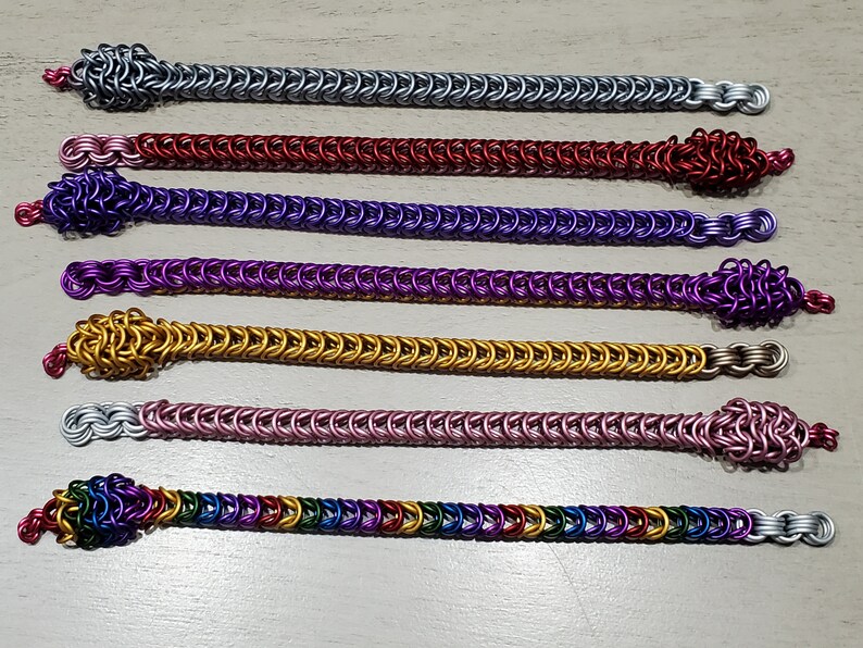 Snake Fidget Red Aluminum Chainmail 3D Articulating Serpent Magnetic ...