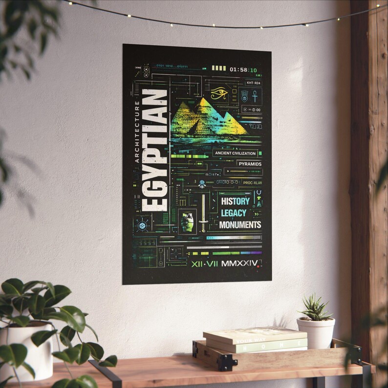Egyptian Pyramids Poster Matte Vertical Print | Ancient Civilization ...