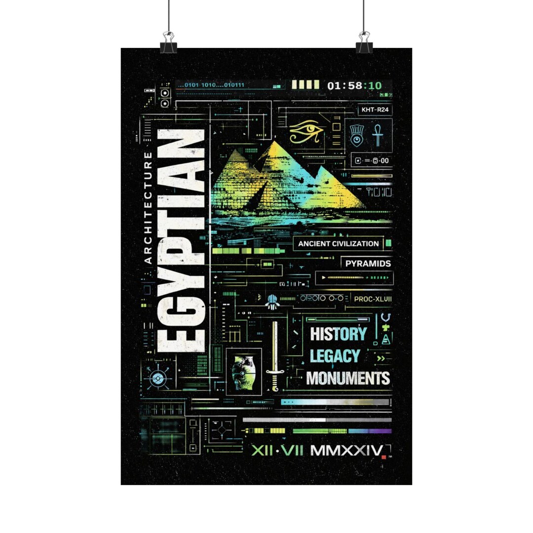 Egyptian Pyramids Poster Matte Vertical Print | Ancient Civilization ...