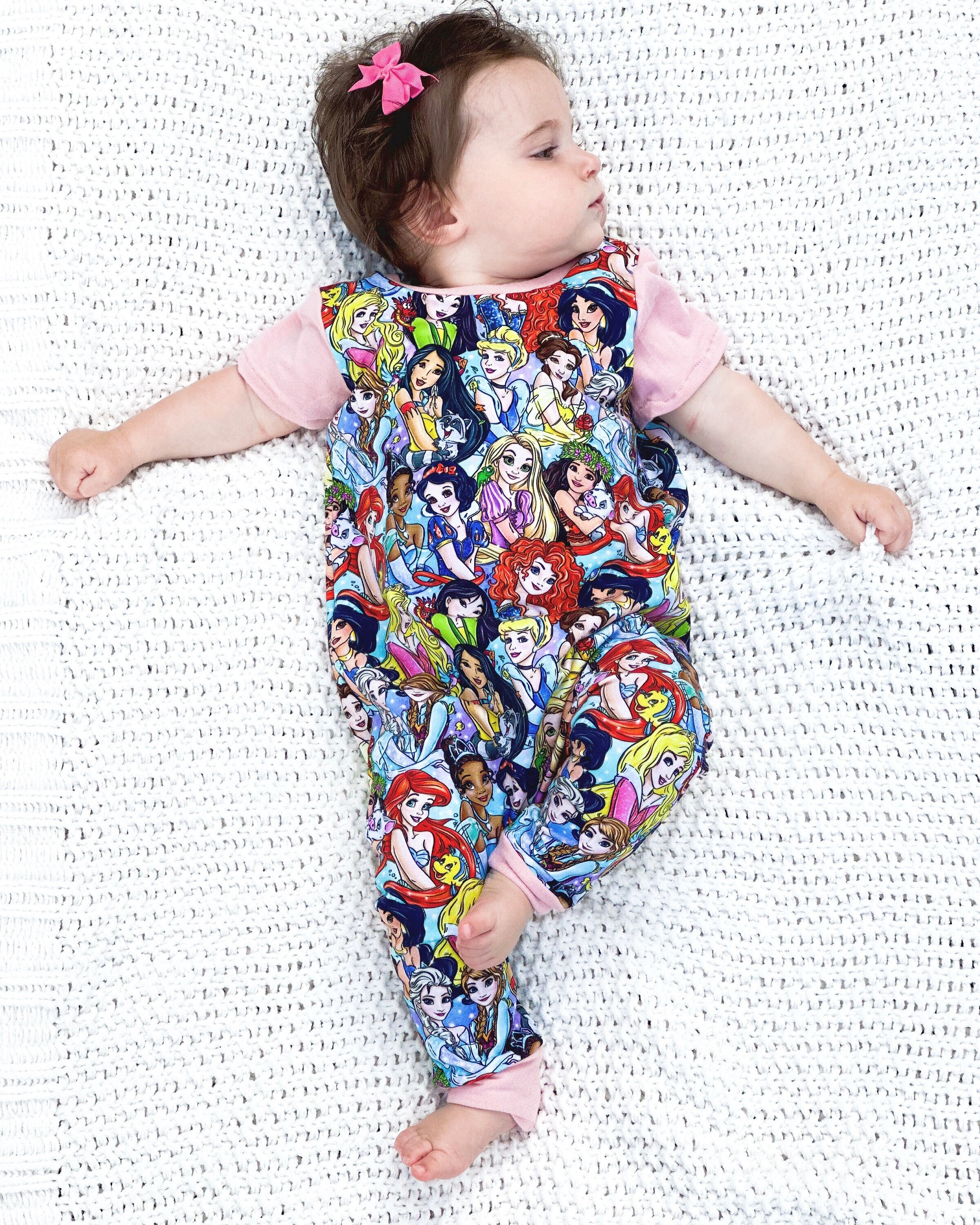 Disney Princess Romper Baby Girl Infant Toddler Kid Jumper - Etsy