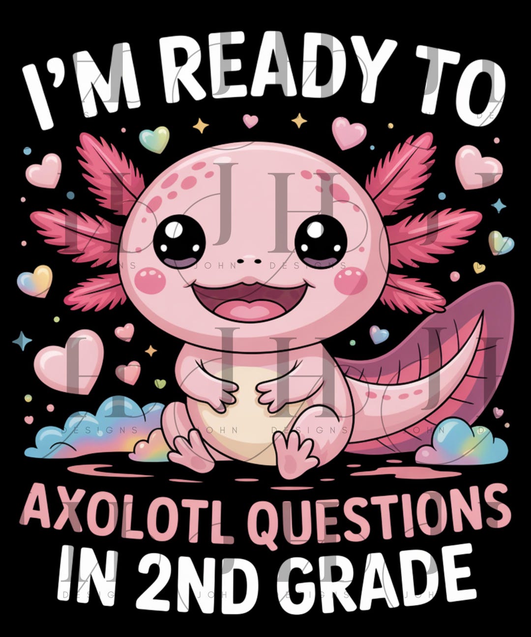 Axolotl 2nd Grade PNG: Back to School Design (digital Download - Etsy