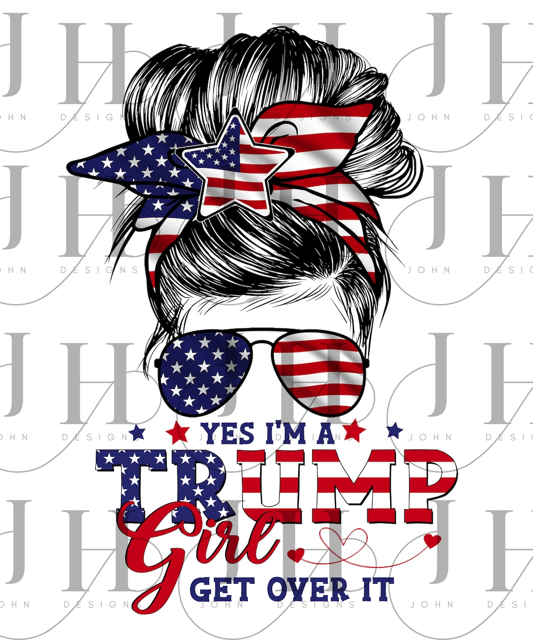 Trump Girl PNG: American Flag, Pro-trump Graphic Tee - Etsy
