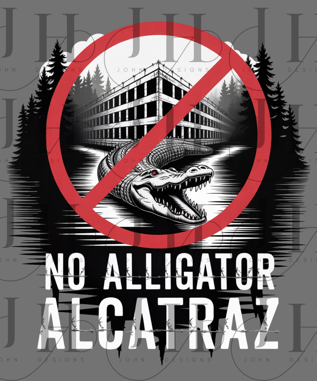No Alligator Alcatraz PNG, Anti Alligator Alcatraz Png, Everglades ...
