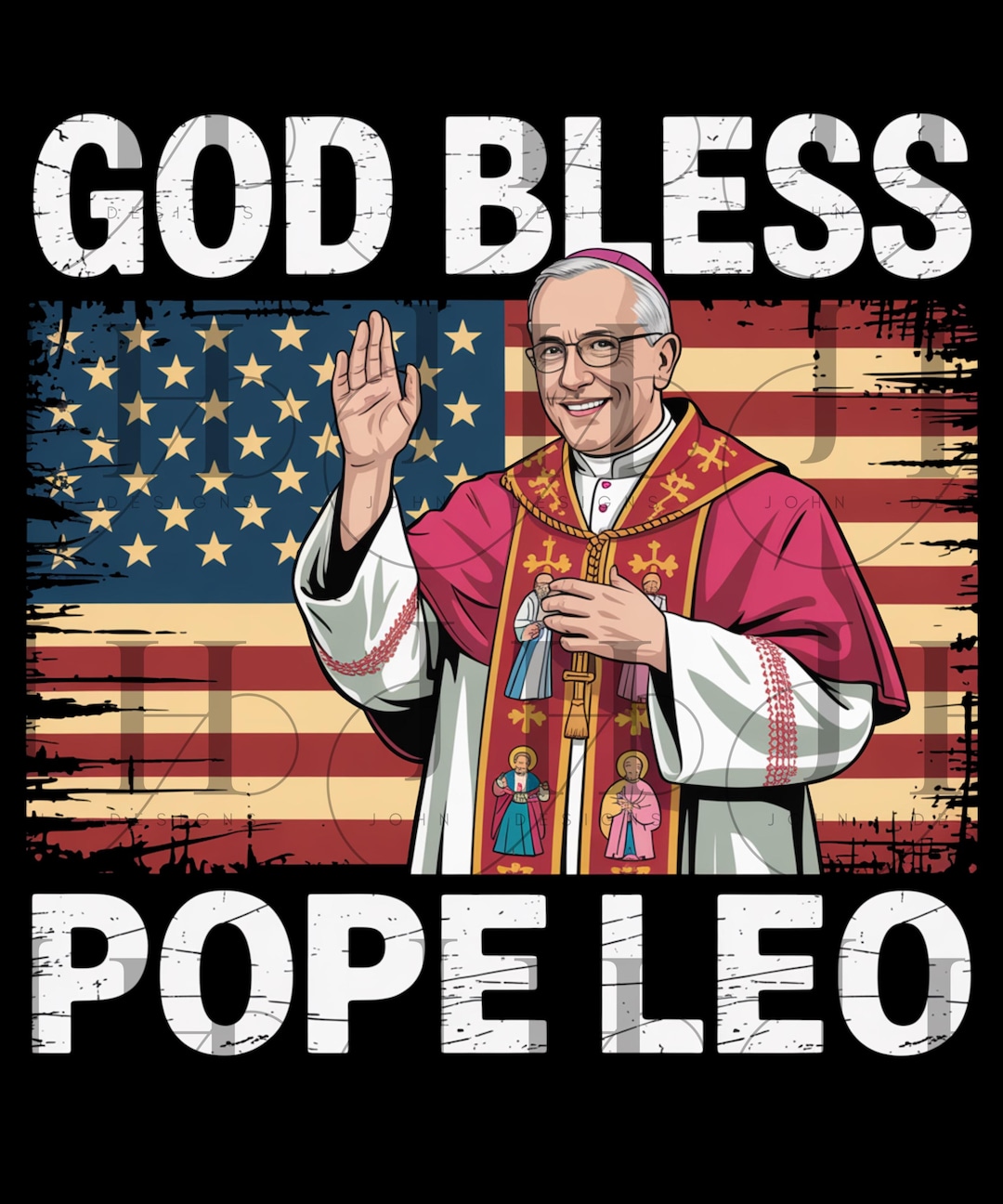 God Bless Pope Leo Png, Pope Leo XIV Robert Prevost PNG, New Pope ...