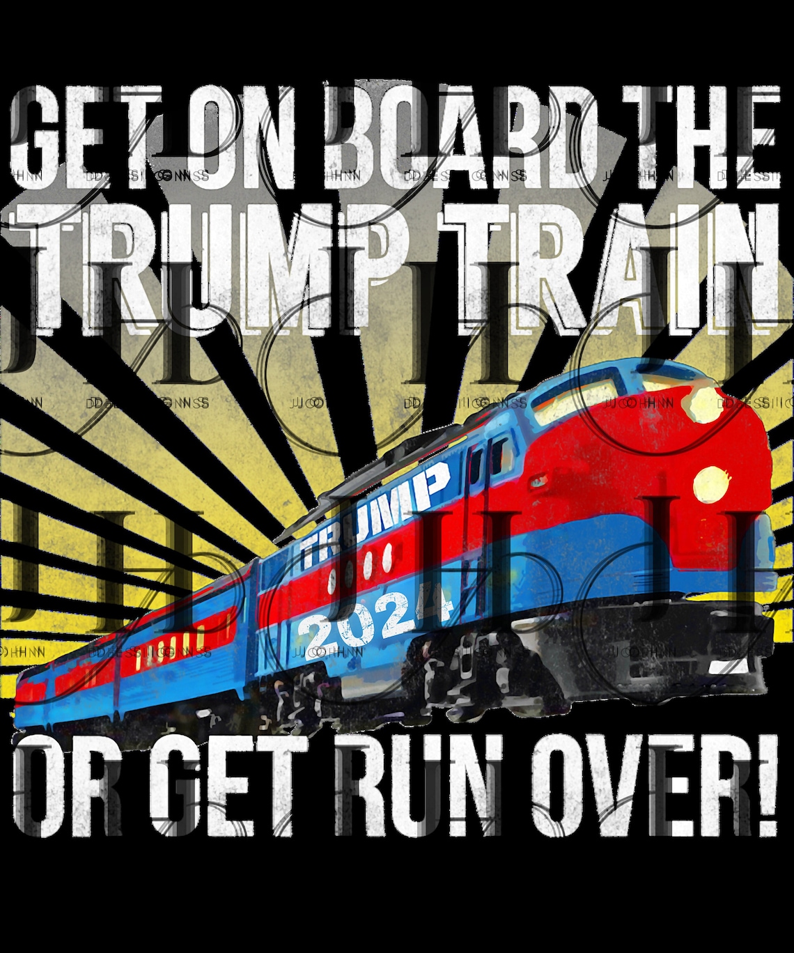 Trump Train 2024 Digital PNG File, Patriotic Political Support Decor ...