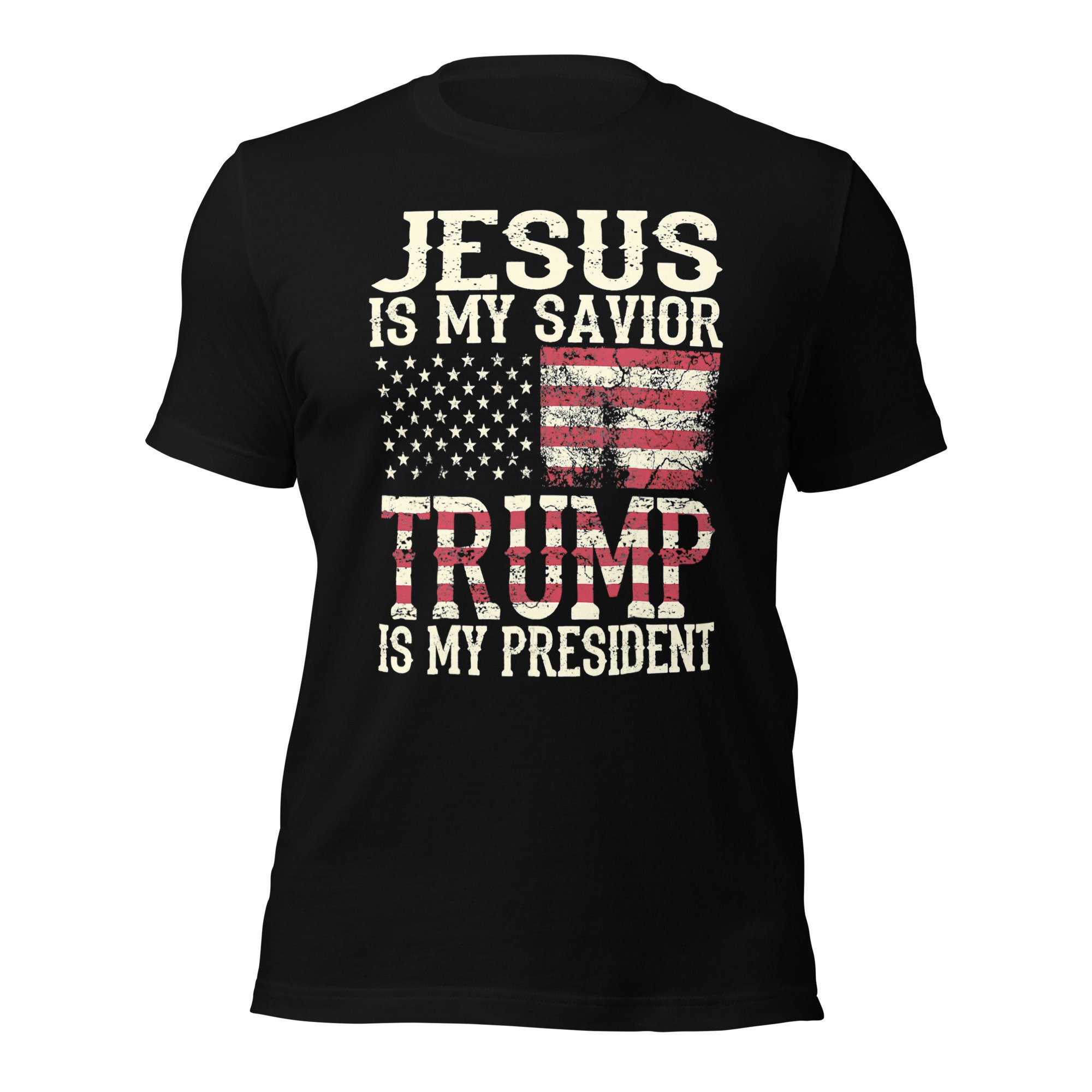 Patriotic Christian T-shirt, Jesus is My Savior Trump is My President ...