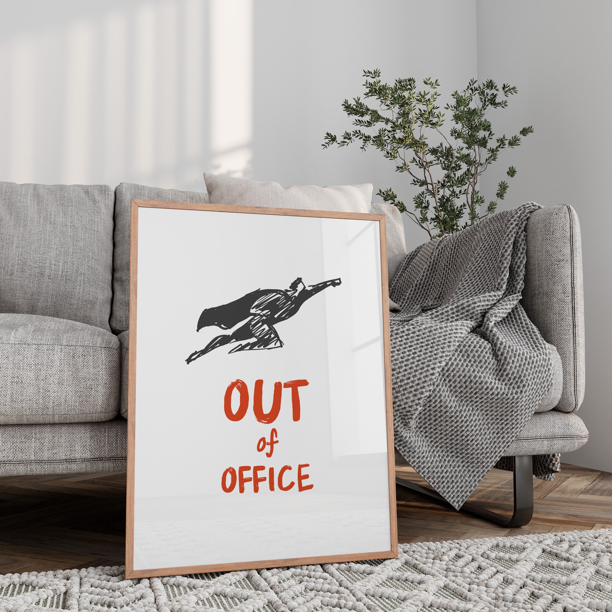 Out of Office Print SVG PNG Weekend Decor Demotivation Poster ...