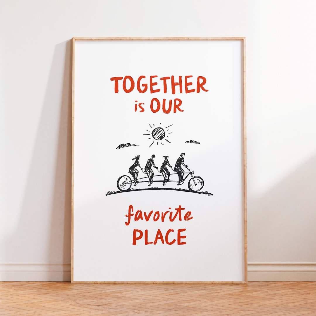 Teamwork Print Friendship Poster Family and Unity Wall Art Home Decor ...
