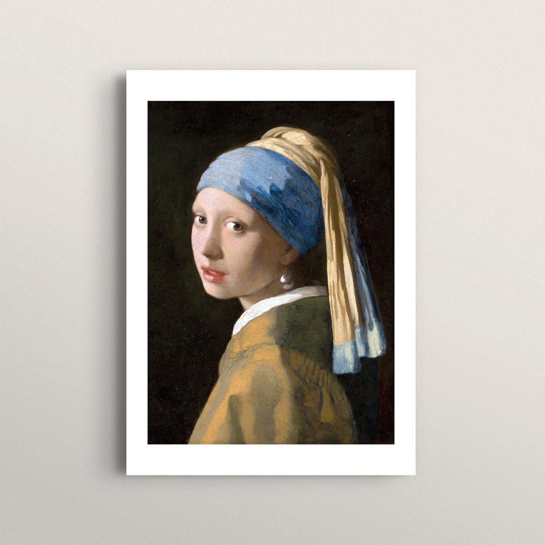 N1001 Johannes Vermeer Girl With a Pearl Earring 1665. Wall Art Print ...