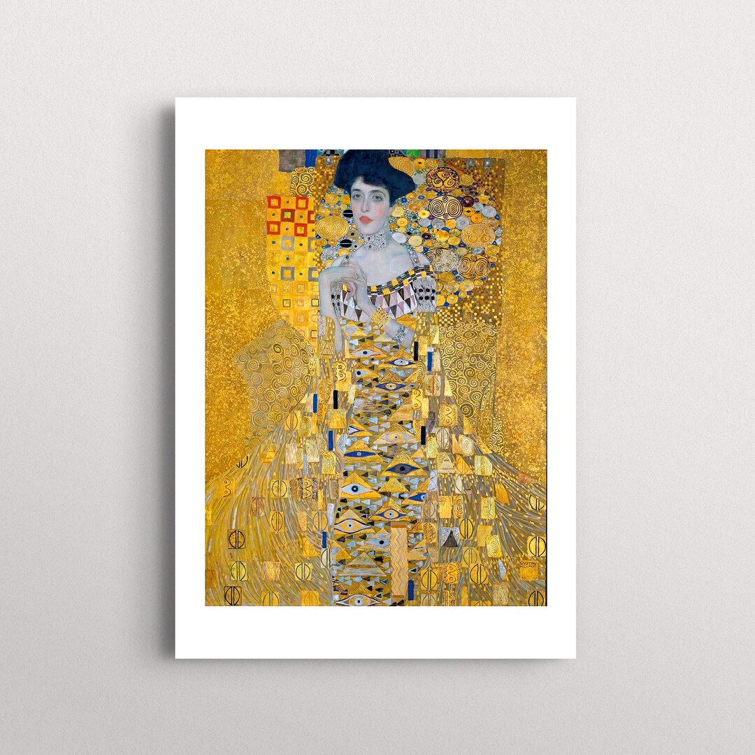 N1024 - Gustav Klimt - Portrait of Adele Bloch Bauer I (1907). Wall Art ...