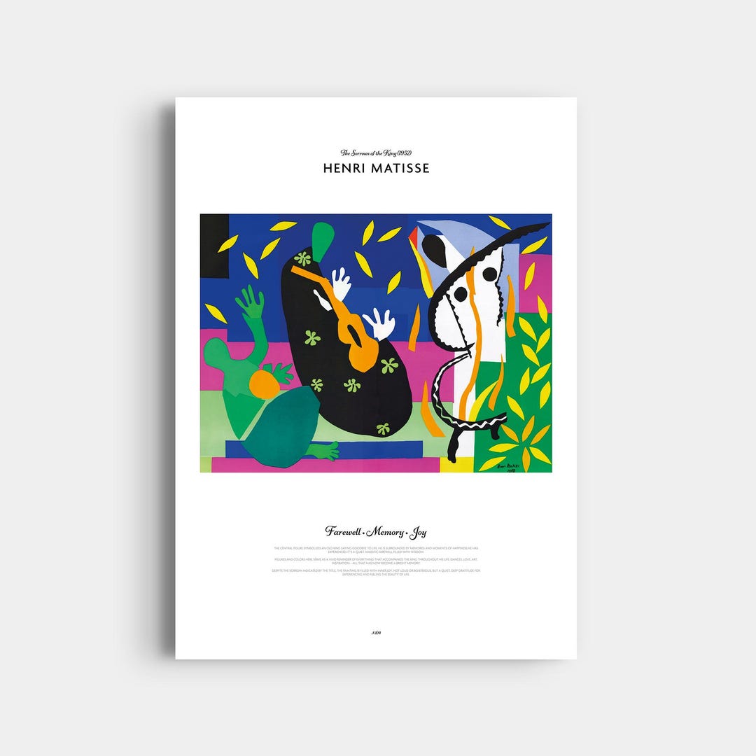 Poster & Print N104 - Henri Matisse - the Sorrows of the King (1952 ...