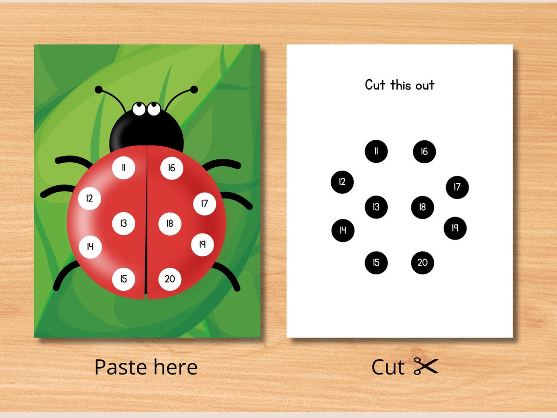 Number Matching Worksheet for Number Recognition, Preschool Homeschool ...