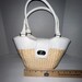 Straw Wicker Mini Purse White Faux Leather Trim Structured Bags - Etsy
