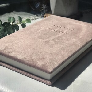 Personalized Velor Notebook, Velvet Journal, Hard Cover Diary, Custom ...