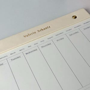 Personalized Eco-leather Desk Planner: Custom Embossed Weekly Organizer ...