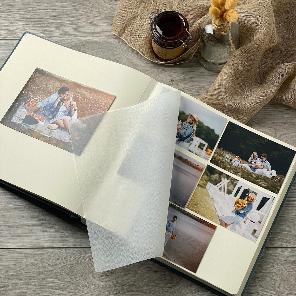 Memorial Photo Album, Funeral Guest Book, Engraved Аamily Memory Book ...