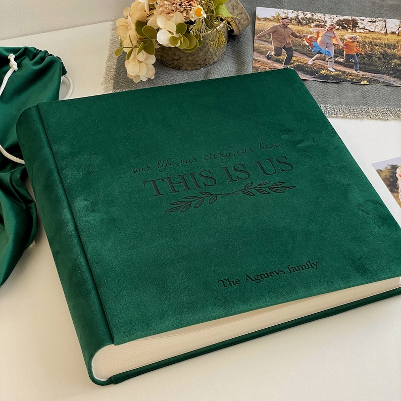 Memorial Photo Album, Funeral Guest Book, Engraved Аamily Memory Book ...