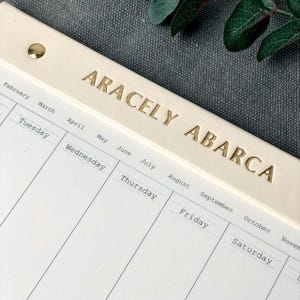 Personalized Eco-leather Desk Planner: Custom Embossed Weekly Organizer ...