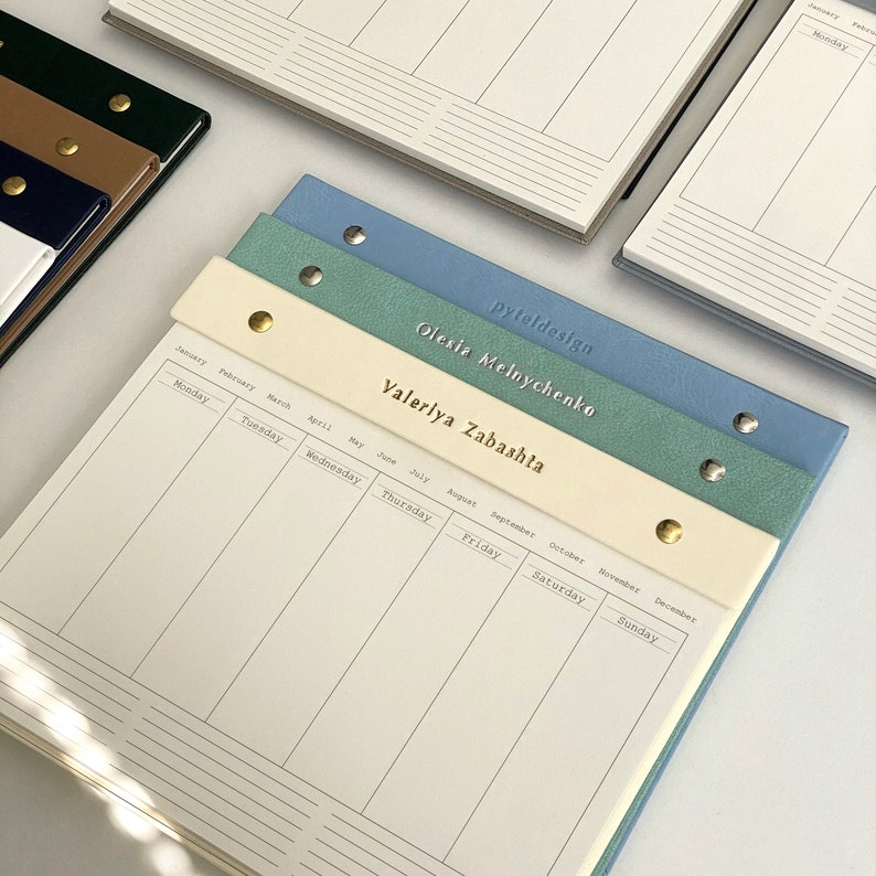 Custom Weekly Planner, Personalized Desk Organizer, Office Supplies ...