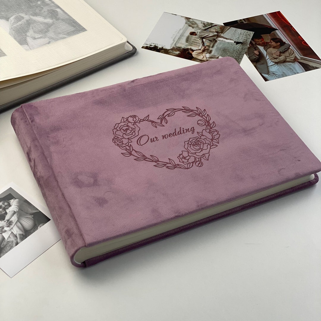 Wedding Guest Book Alternative, Velvet Wedding Photo Album ...