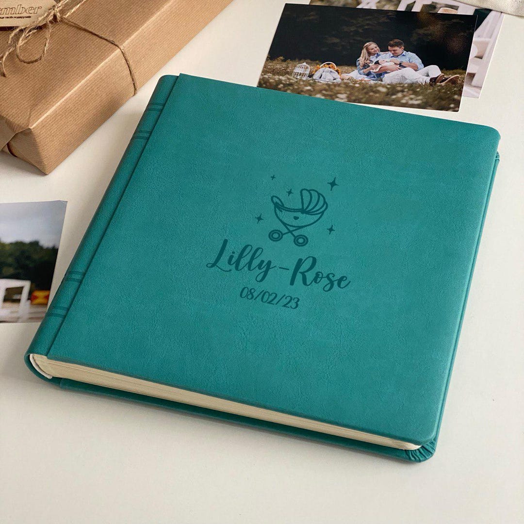 Personalized Baby Memory Book, Baby Scrapbook Album, Gift for New Mom ...