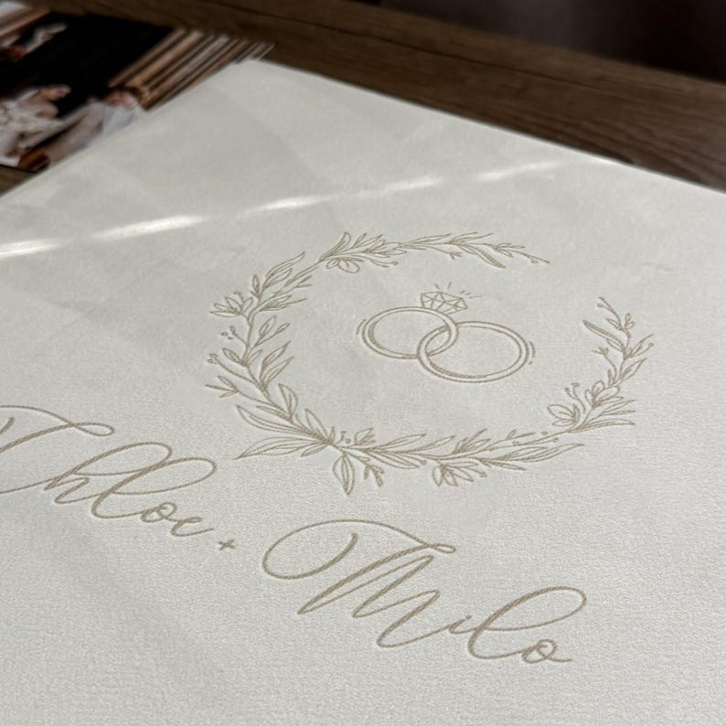Personalized Velour Wedding Photo Album: Engraved Scrapbook - Etsy