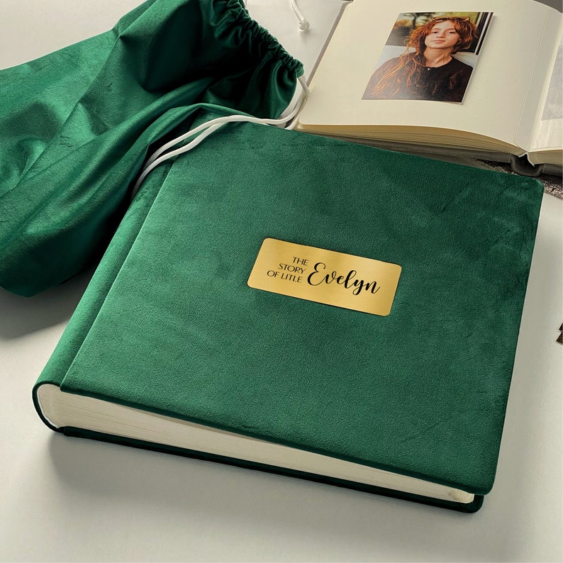 Engraved Velour Wedding Photo Album: Personalized Family Guestbook - Etsy