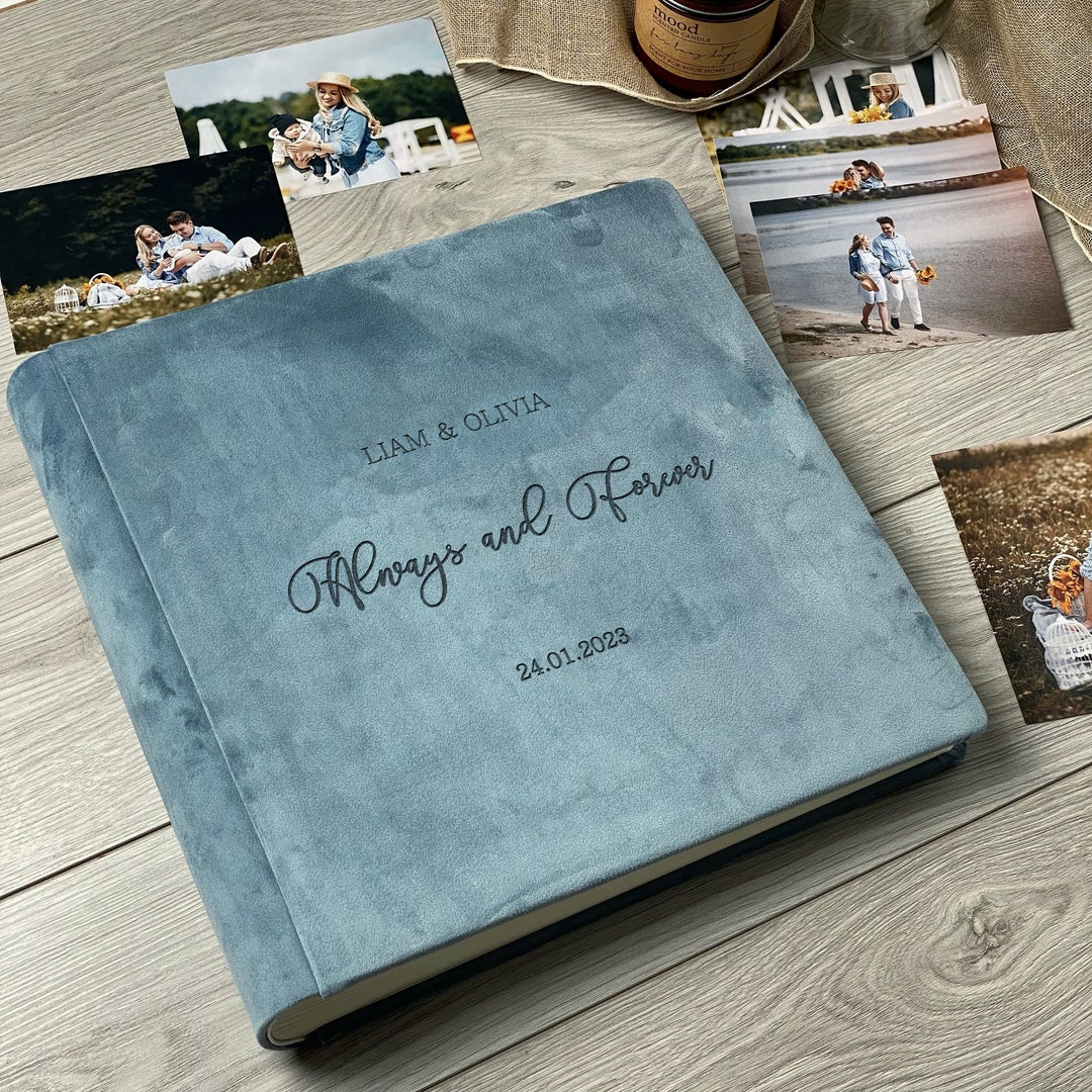 Memorial Photo Album, Funeral Guest Book, Engraved Family Memory Book ...