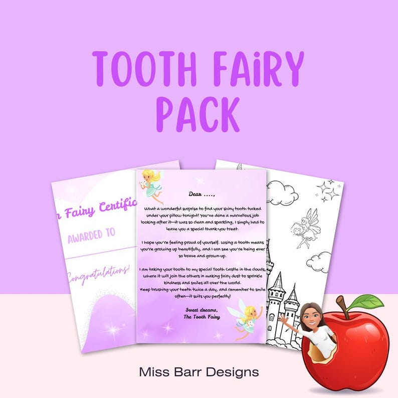 Personalised Tooth Fairy Letter – Custom Name – Magical Printable ...