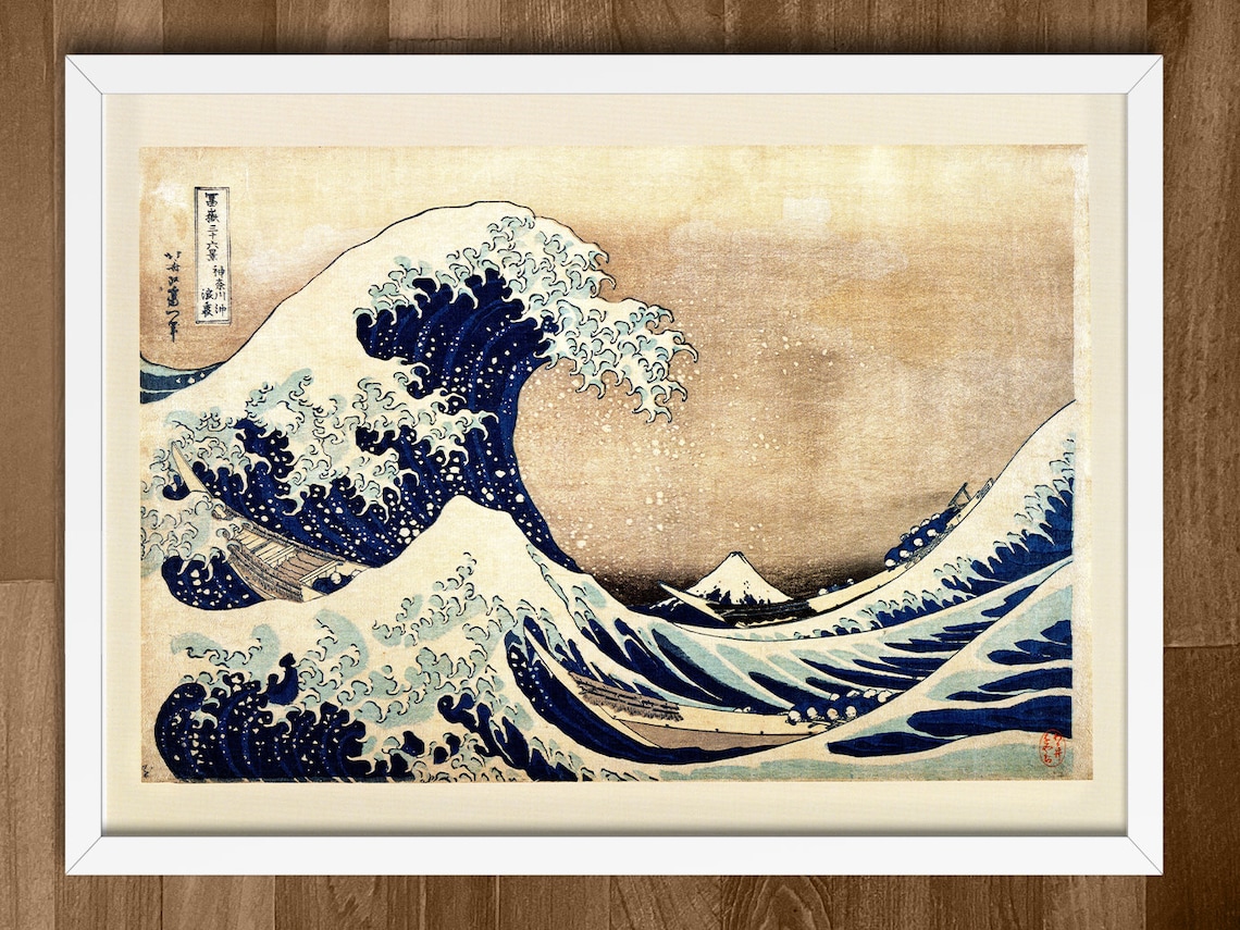Framed Hokusai, the Great Wave, 1830 - Etsy
