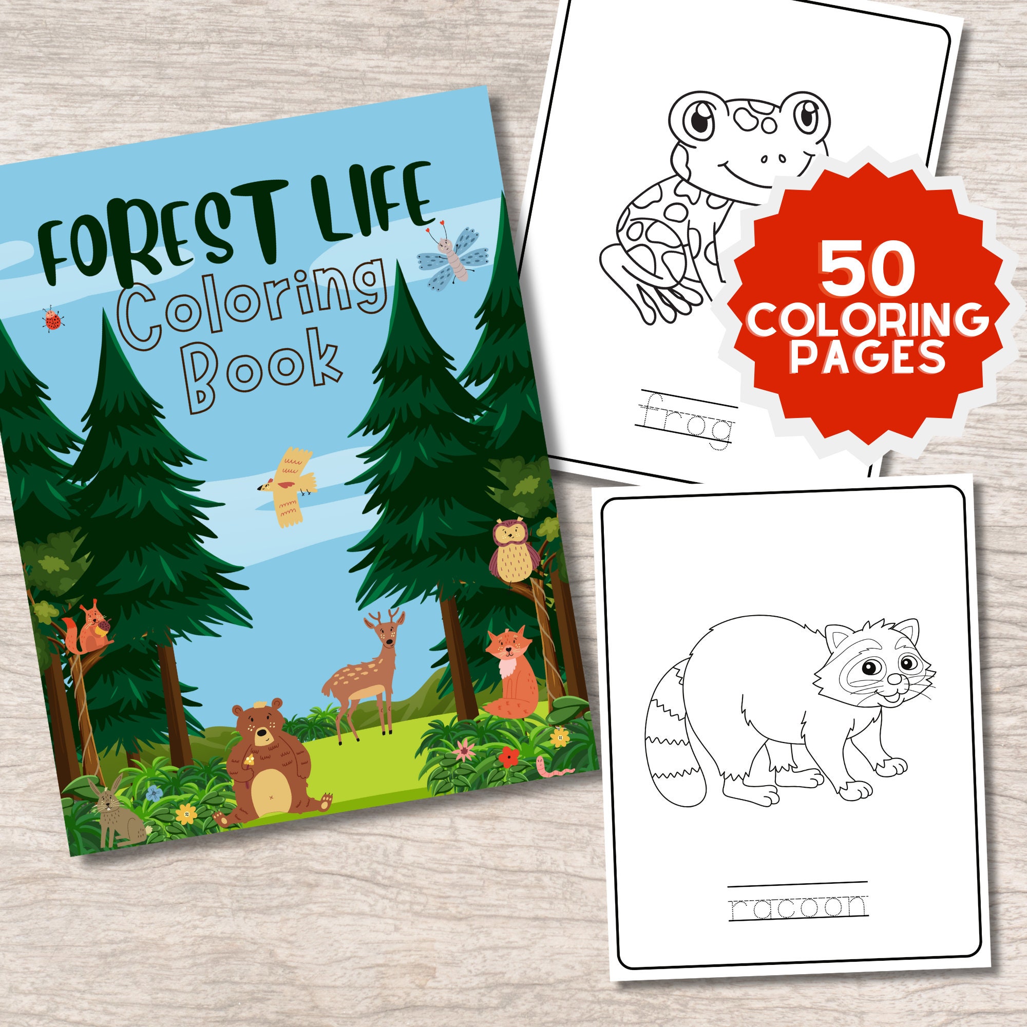 Ultimate Educational Nature Coloring Set Farm, Ocean, Forest, Safari ...