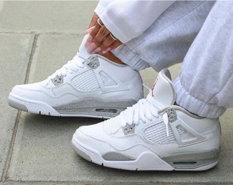 Jordan 4 White Pink Oreo Sneaker for Men and Women, Best Gift Holiday ...